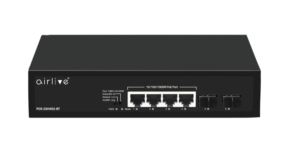 POE-GSH402-BT Series: 6-port Gigabit POE Switch, 802.3at/bt, 60W/120W_Product News_News | wifi6 ...